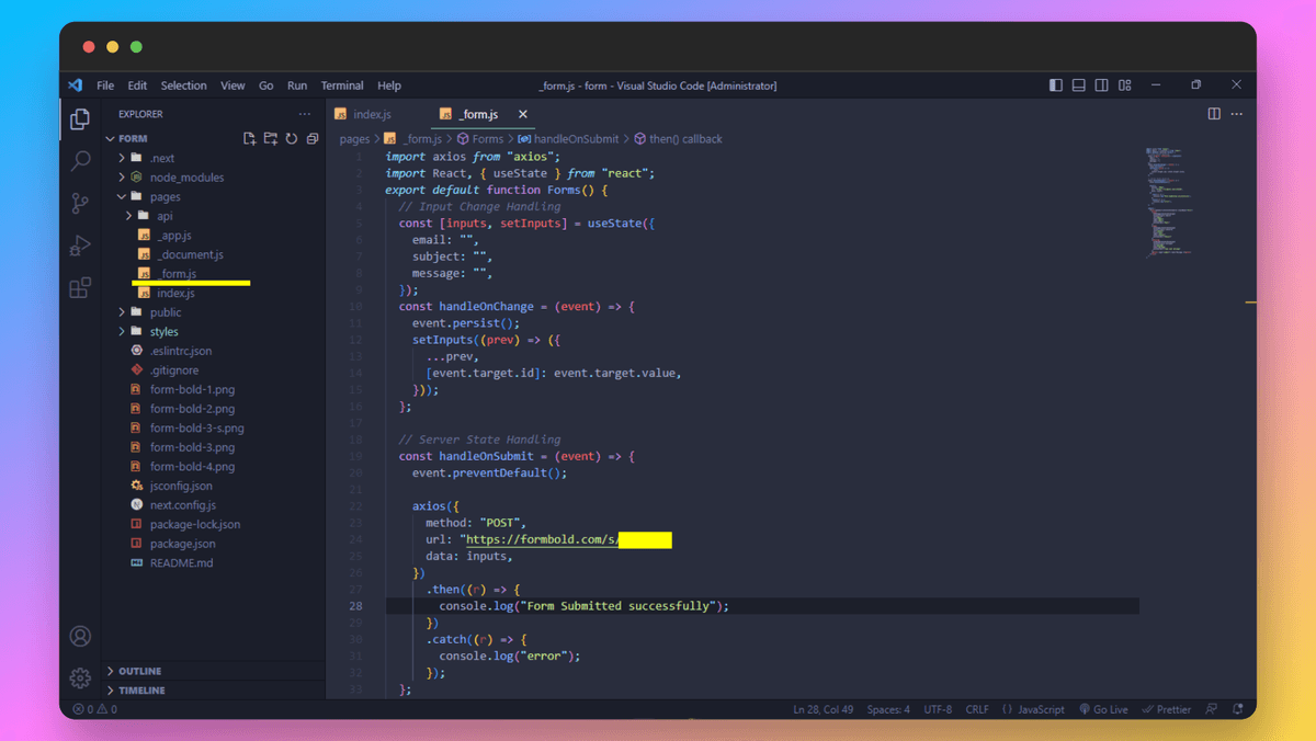 Adding A Contact Form To Your React And Nextjs Project A Step By Step Guide Formbold